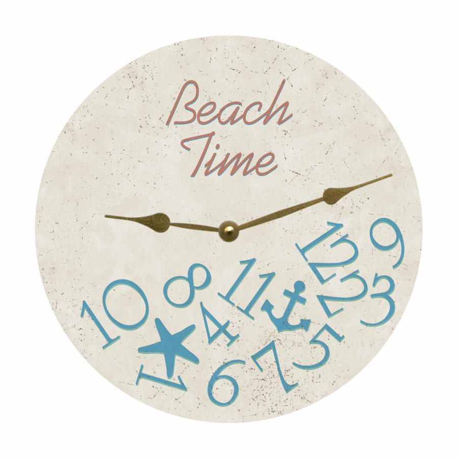 Coastal Wall Clock – Rustic Beach Inspired Home Accent | Time Flies Clocks