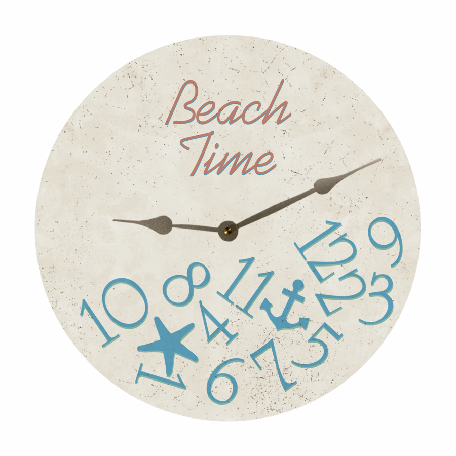 Coastal Wall Clock – Rustic Beach Inspired Home Accent | Time Flies Clocks