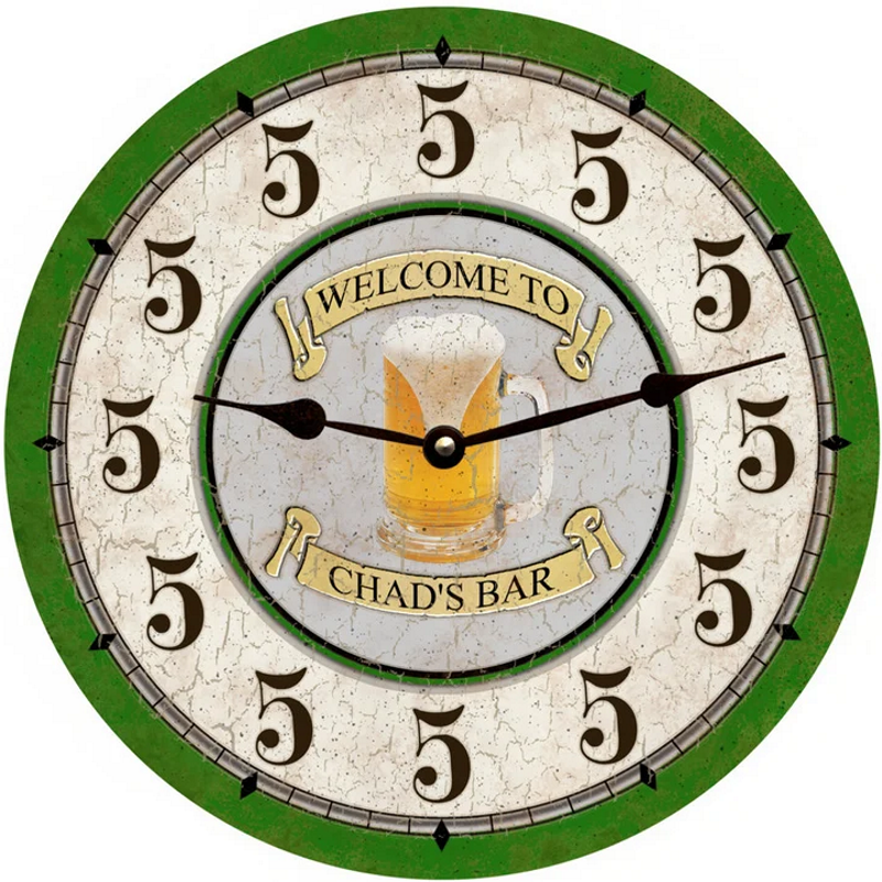 Beer Thirty Clock- Personalized Bar Clock – Time Flies Clocks