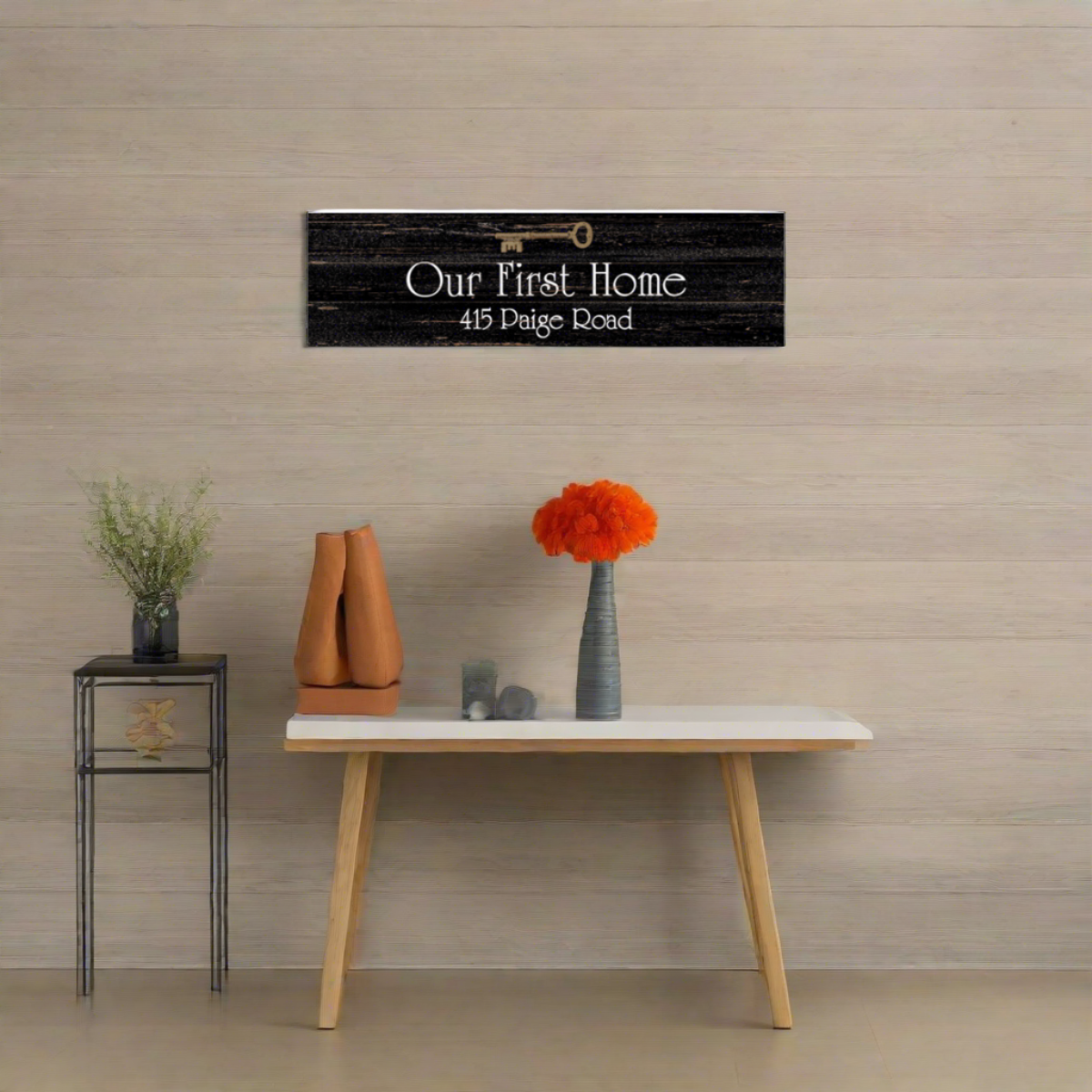 Our First Home Sign- Personalized Wall Sign – Time Flies Clocks