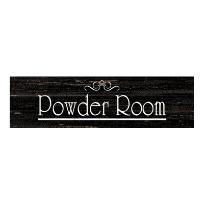 Powder Room Sign- Rustic Bathroom Sign | Time Flies Clocks