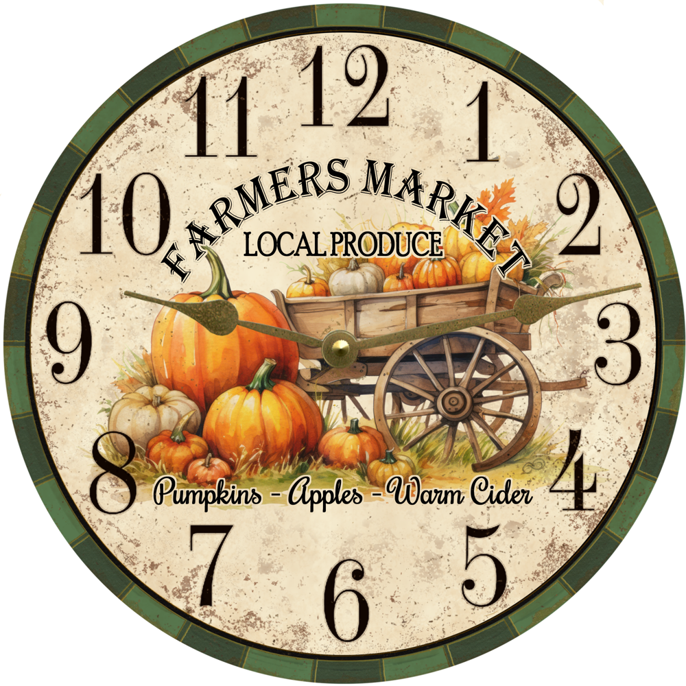 Festive Fall Clock – Pumpkin Clock for Cozy Décor | Time Flies Clocks