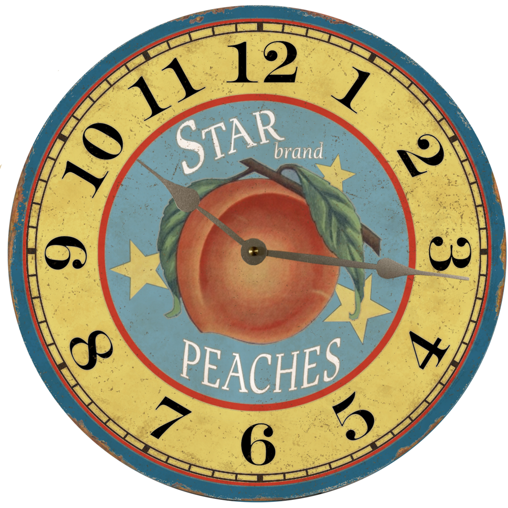 Rustic Peach Clock – Time Flies Clocks