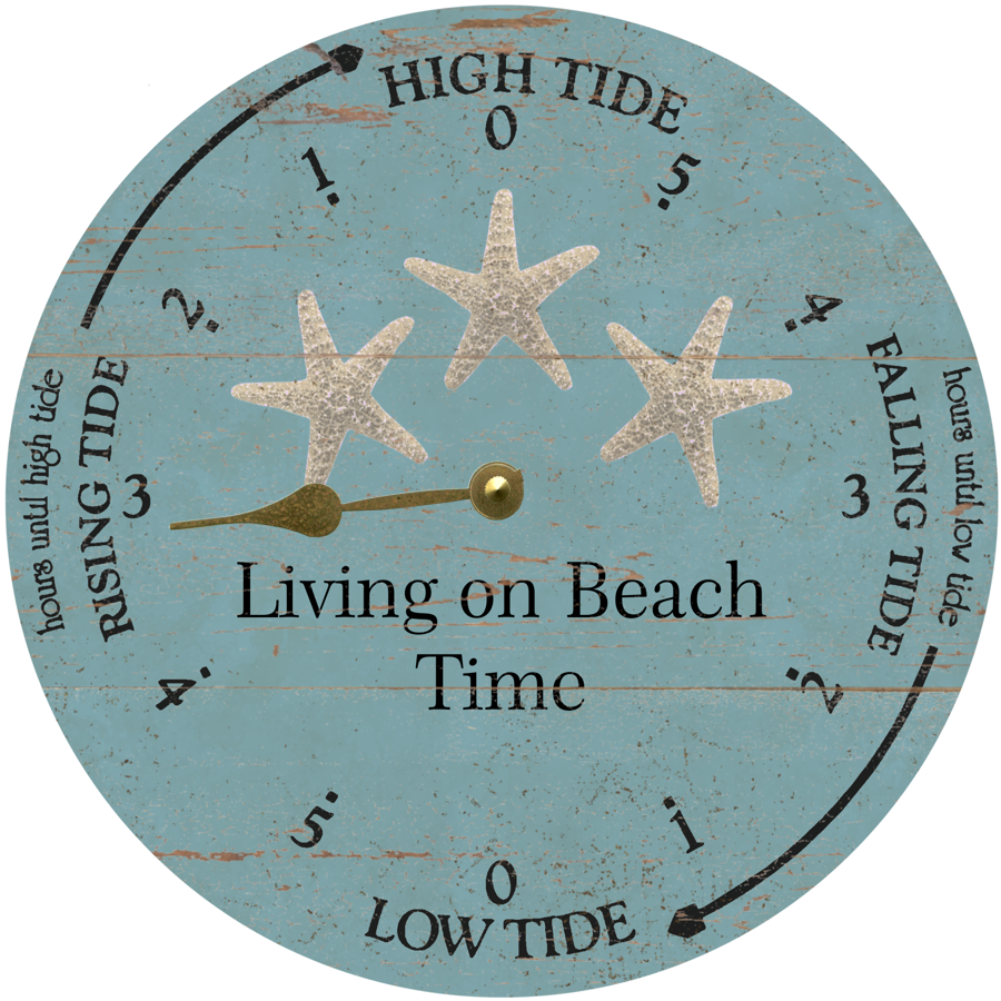 Customized Starfish Tide Clock | Time Flies Clocks