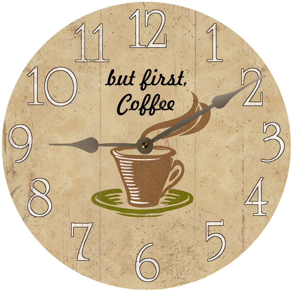 Coffee Themed Wall Clock – Time Flies Clocks