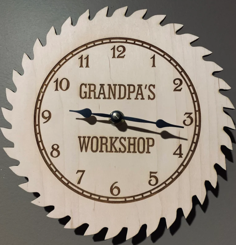 Saw Clock- Custom Workshop Clock- Saw Blade Clock- Wooden Clock | Time ...