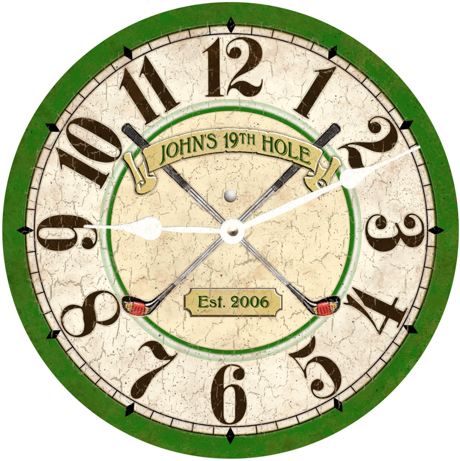 Golf Clock- Personalized Golf Clock | Time Flies Clocks