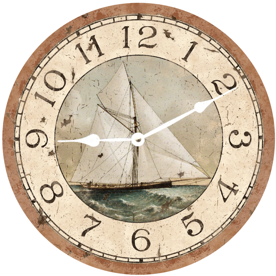 Rustic Sailboat Clock | Time Flies Clocks