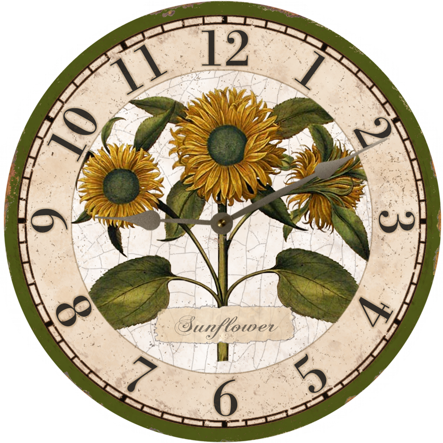 Sunflower Wall Clock- Sunflower Clock | Time Flies Clocks