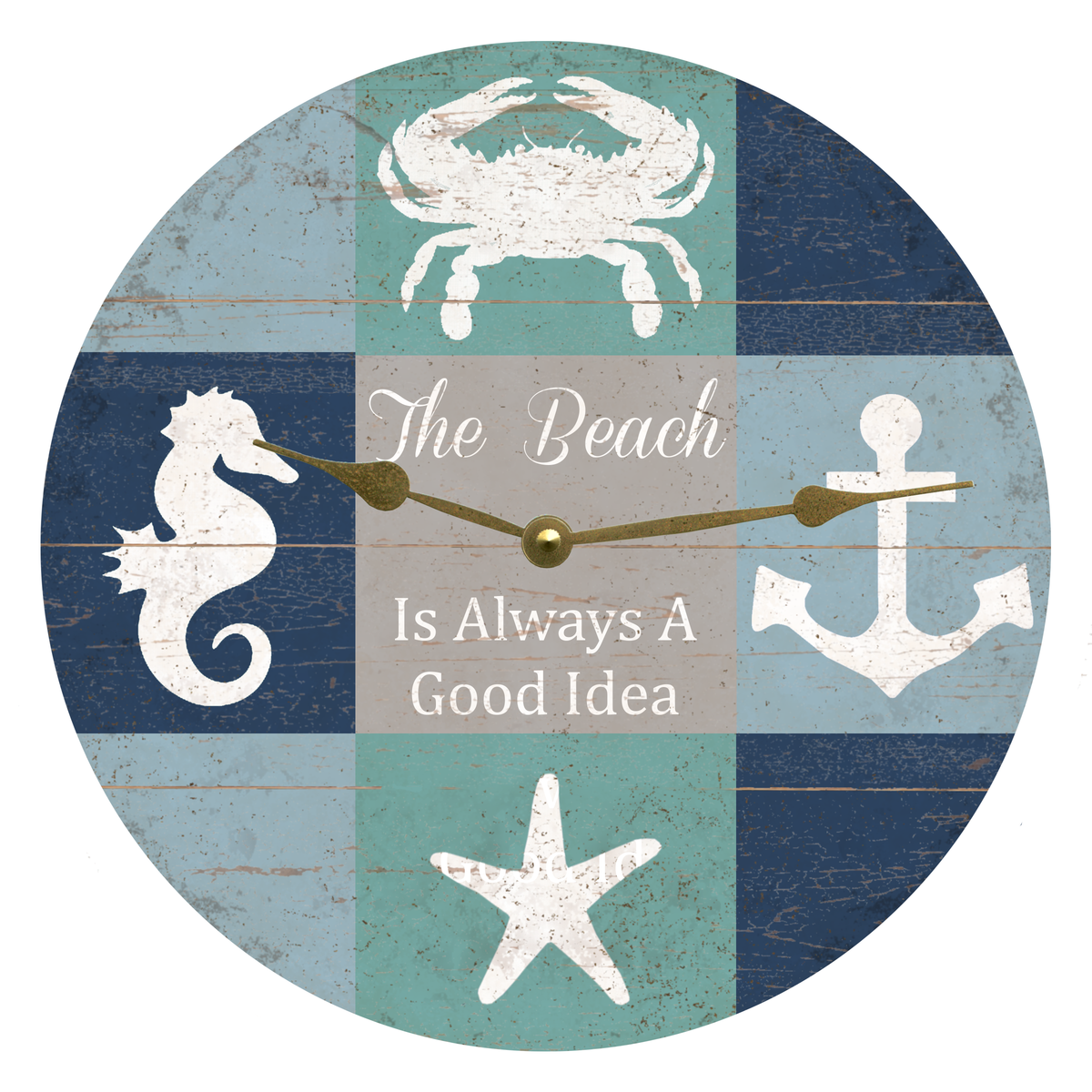 Modern Beach House Clock – Time Flies Clocks
