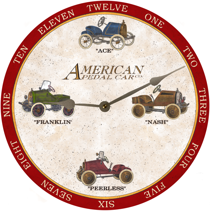 Toy Car Clock- Pedal Car Clock | Time Flies Clocks