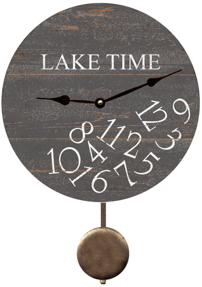 Lake Time Whatever Clock- Grey Wall Clock – Time Flies Clocks