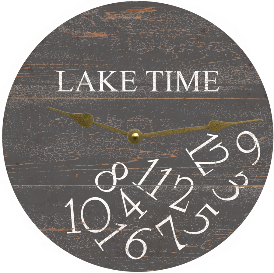Lake Time Whatever Clock- Grey Wall Clock | Time Flies Clocks