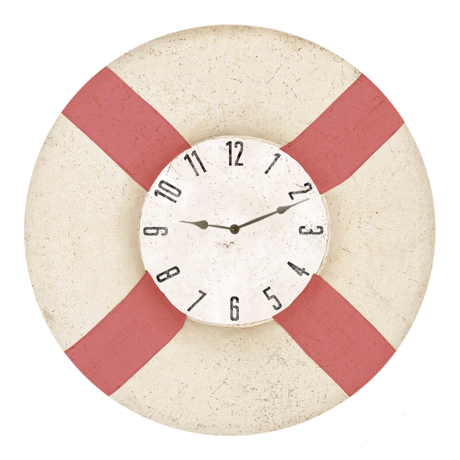 Rustic Handmade Life Preserver Clock – Maritime Home Accent | Time ...