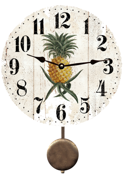 Rustic Pineapple Clock – Time Flies Clocks