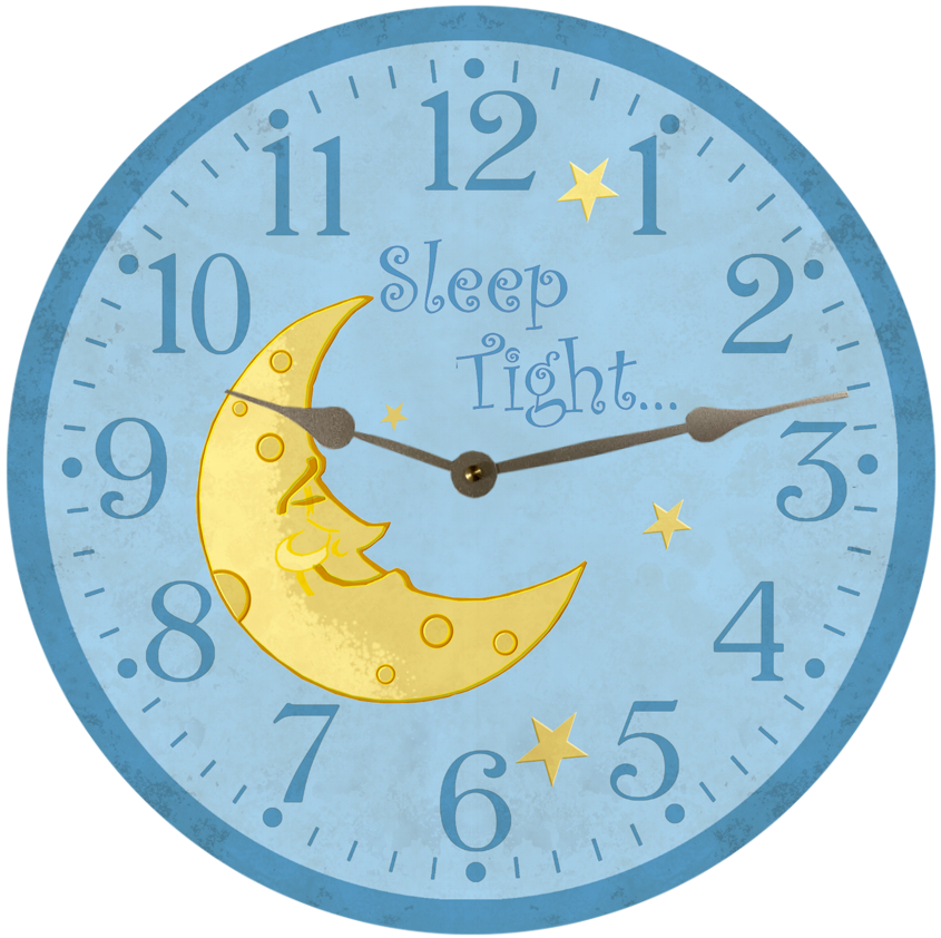 Elegant Baby Clock with Moon- Adorable Nursery Accent | Time Flies Clocks