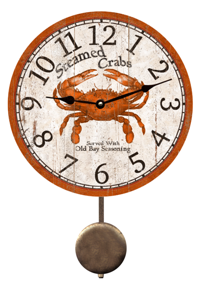 Steamed Crabs Clock- Crab Clock – Time Flies Clocks