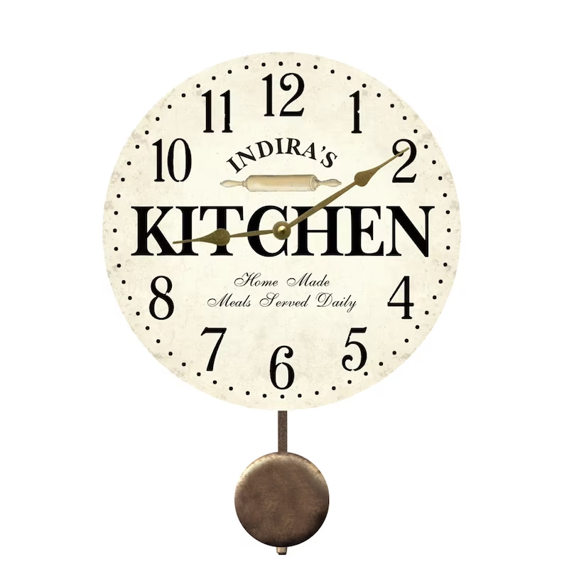 Personalized Kitchen Clocks Personalized Name Metal Wall Clock For