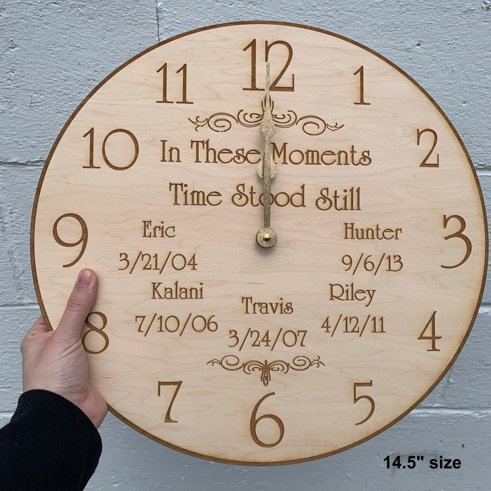 In These Moments Time Stood Still Clock- Personalized Wooden Clock ...